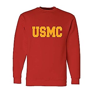 eMarine PX USMC Crew Neck Sweatshirt Red. Made in USA. Officially Licensed with the United States Marine Corps