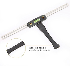 Eyebrow Ruler, Eyebrow Caliper Measuring Tool Eyebrow Shaper Stencil Stainless Steel Semi‑Permanent Eyebrow Makeup Template Ruler Tens Machine(Ⅳ (level balance ruler))