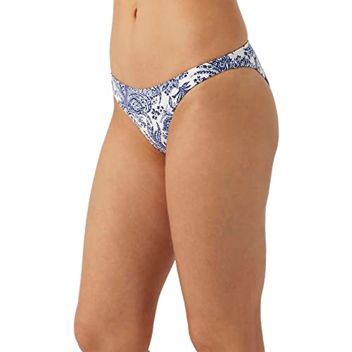 Womens Swim Belle Flower Flamenco Cheeky Bikini Bottom, Medieval Blue, M