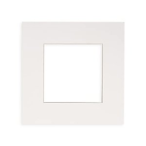 11x11 Mat Bevel Cut for 7x7 Photos - Precut White Square Shaped Photo Mat Board Opening - Acid Free Matte to Protect Your Pictures - Bevel Cut for Family Photos, Pack of 1 Matboard