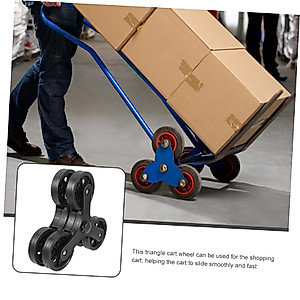 GANAZONO Wheels for Cart 1 Pair Trolley Hand Truck Wheels Stair Climbing cart Accessories Pull The cart Luggage cart Shopping cart Climbing Stairs Four Wheels Shopping