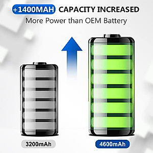 WAVYPO [4600mAh] Battery for LG Stylo 3, Upgraded Replacement Battery for LG Stylo 3, LG Stylo 3 Plus, H910, LG V20 BL-44E1F Spare Battery