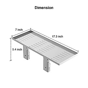 Universal Grill Foldable Warming Rack/Shelf for Blackstone 17'' 22'' 28'' 36'', Pit Boss,Camp Chef and Most Flat Top/Table Top Griddle Grill,Stainless Steel BBQ Shelf Replacement Parts,2 Pack