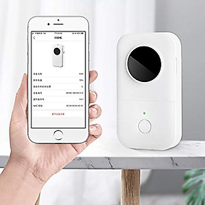 1 Piece Mini Pocket WirelessThermal Printer with 5 Roll Label Papers High Speed Printing USB Rechargeable