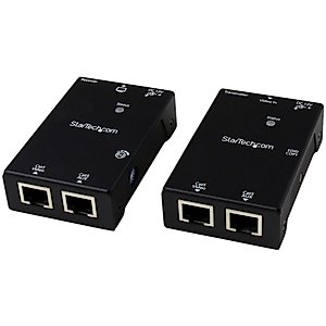 StarTech.com HDMI Over CAT5e / CAT6 Extender with Power Over Cable - 165 ft (50m) HDMI Video/Audio Over Dual Ethernet Cable Extender , TAA (ST121SHD50)