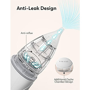 Nasal Aspirator for Baby, HAUTURE Baby Nose Sucker, Self-Cleaning Nose Cleaner for Toddler, 3 Suction Levels, 2 Modes, Nasal Tweezers, 5 Hours Fast Charge for 60 Days