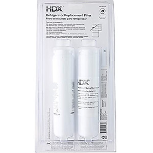 HDX FMM-2 Replacement Water Filter / Purifier for Whirlpool Refrigerators (2 Pack)