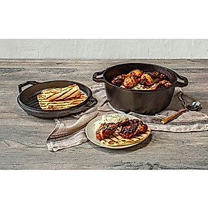 Lodge Cast Iron Chef Style 6-Quart Double Dutch Oven