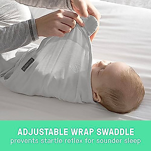 SwaddleMe by Ingenuity Easy Change Swaddle in Size Small/Medium, For Ages 0-3 Months, 7-14 Pounds, Up to 26 Inches Long, 3-Pack Baby Swaddle with Easy Change Zipper