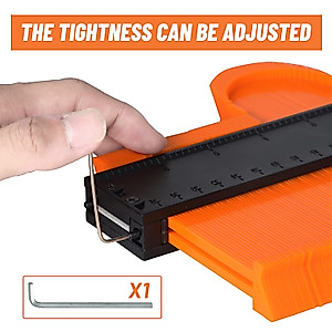 Kaisi Contour Gauge 5+10 Inch-Super Gauge Profile Tool Shape And Outline Tool supergauge Duplicator Flooring Tools Adjustable Lock Precisely Copy Irregular Shape