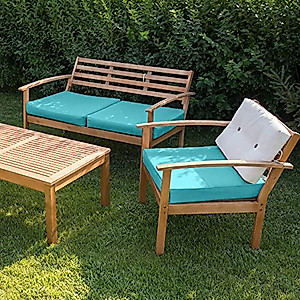 Glogex Outdoor Cushion Covers for Patio Furniture - 24x24x4, Set of 4 Waterproof Patio Cushion Slipcovers, Water Resistant Patio Cushion Covers Replacement