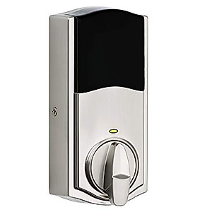 Kwikset 914 Traditional Keypad SmartCode Electronic Deadbolt Smart Lock featuring SmartKey Security and ZigBee 3.0 Technology in Satin Nickel
