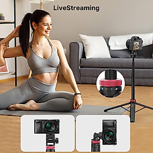 57.48 inch Extendable Selfie Stick Phone Tripod for Action Camera w Smartphone Clamp Extension Pole, for GoPro for Sony Canon Vlogging Cams for iPhone 14 13 Pro Max ULANZI MT-71