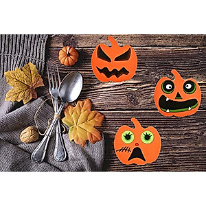 32 PCS Halloween Foam Pumpkin Craft Kit and Pumpkin Stickers for Halloween Kids DIY Craft Party Trick or Treat Party Favors Decorations (Cute Pumpkin)