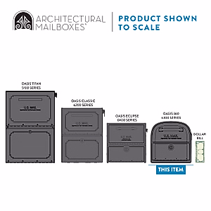 Architectural Mailboxes 6300W-10 Oasis 360 Mailbox, White