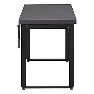 Monarch Specialties 7680 Computer Desk, Home Office, Standing, Adjustable, 48" L, Work, Laptop, Metal, Laminate, Contemporary, Desk-48 Adj.Height, 47.25" L x 23.75" W x 29.5" H, Modern Grey/Black