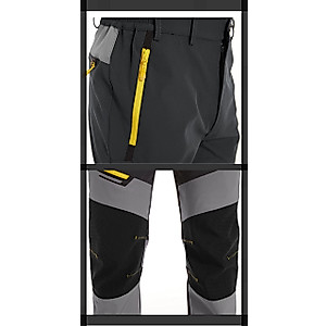 MAGCOMSEN Work Pants for Men Stretch Hiking Pants Mens Quick Dry Pants Water Resistant Pants Climbing Pants Lightweight Pants Camping Pants Mens