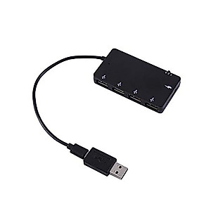Salaty Extension Adapter USB Charging Cable Micro USB Hub OTG Adapter, Card Reader Keyboard 4 Port OTG Cable Adapter, Support Hot-Swappable for Smartphone Tablet