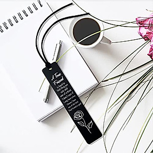 Friendship Metal Engraved Bookmark, Teacher Gift, Graduation Birthday Christmas Thanksgiving Day Gift, Book Club Gifts for Women Man Friends, Librarian Gifts, Long Distance Gifts