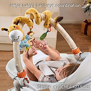 TUMAMA Baby Stroller Arch Toy,Portable Baby Mobile for Bassinet,Car Seat Crib Accessories Travel Activity Arch for Babies Infants 0-12 Months