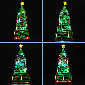 VONADO Led Light Kit Compatible with Lego Christmas Tree 40573(No Model),Decoration Lighting Kit Compatible with Lego Christmas Tree Building Toy Block (Music Version)