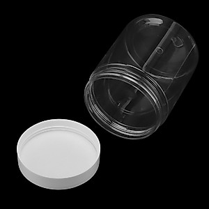 SOUJAP 24 Pack 8oz Plastic Jars with White Lids Bulk, 250ml Empty Clear Storage Slime Containers for Kitchen and Household Food Storage of Dry Goods