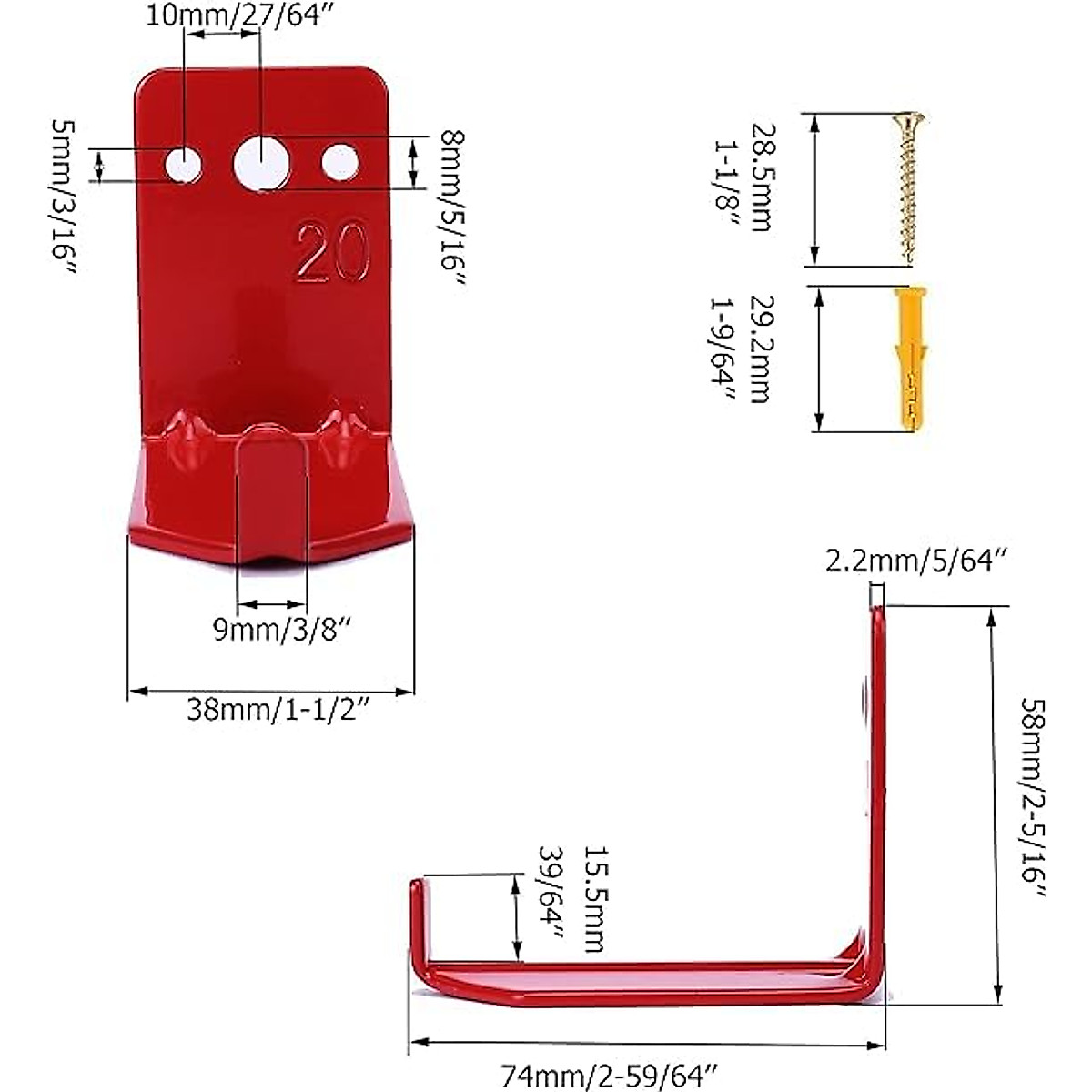 Fire Extinguisher Mount up to 20 lb Extinguishers
