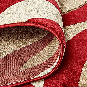 Sculpture Modern Area Rug Red (8' x 10'6")