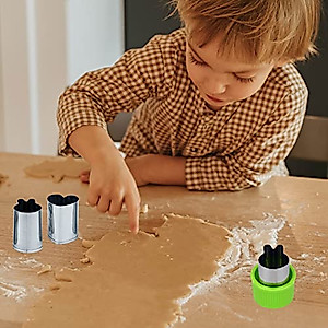 Mini Size Cookie Cutters Set Vegetable Cutter Shapes Set Fruit Cookie Stamps Mold for Kids Baking and Food Supplement Tools Accessories （8 Pcs）