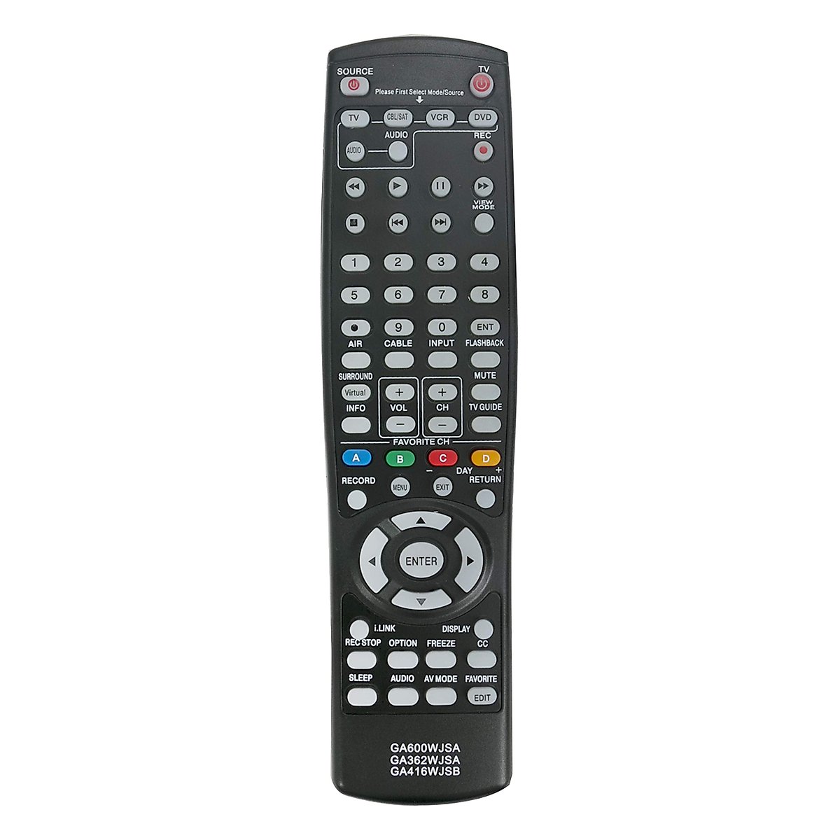 New Replace Remote GA416WJSB GA600WJSA GA362WJSA for Sharp TV LC37D40U LC37DB5U LC37GA4X LC37HT3 LC37HT3U LC-37HT3U LC40C32U LC40C37U LC40C45U LC42D64 LC42D64U LC-42D64U LC42HT3 LC42HT3U LC-42HT3U