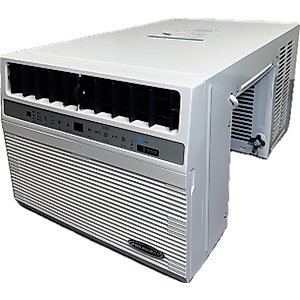 Soleus Air 10,000 BTU Window Air Conditioner with 10,000 BTU Heater, 12.5" Extra Thick Wall Compatible, Wi-Fi Enabled, Saddle Mount, and Quiet Operation in White