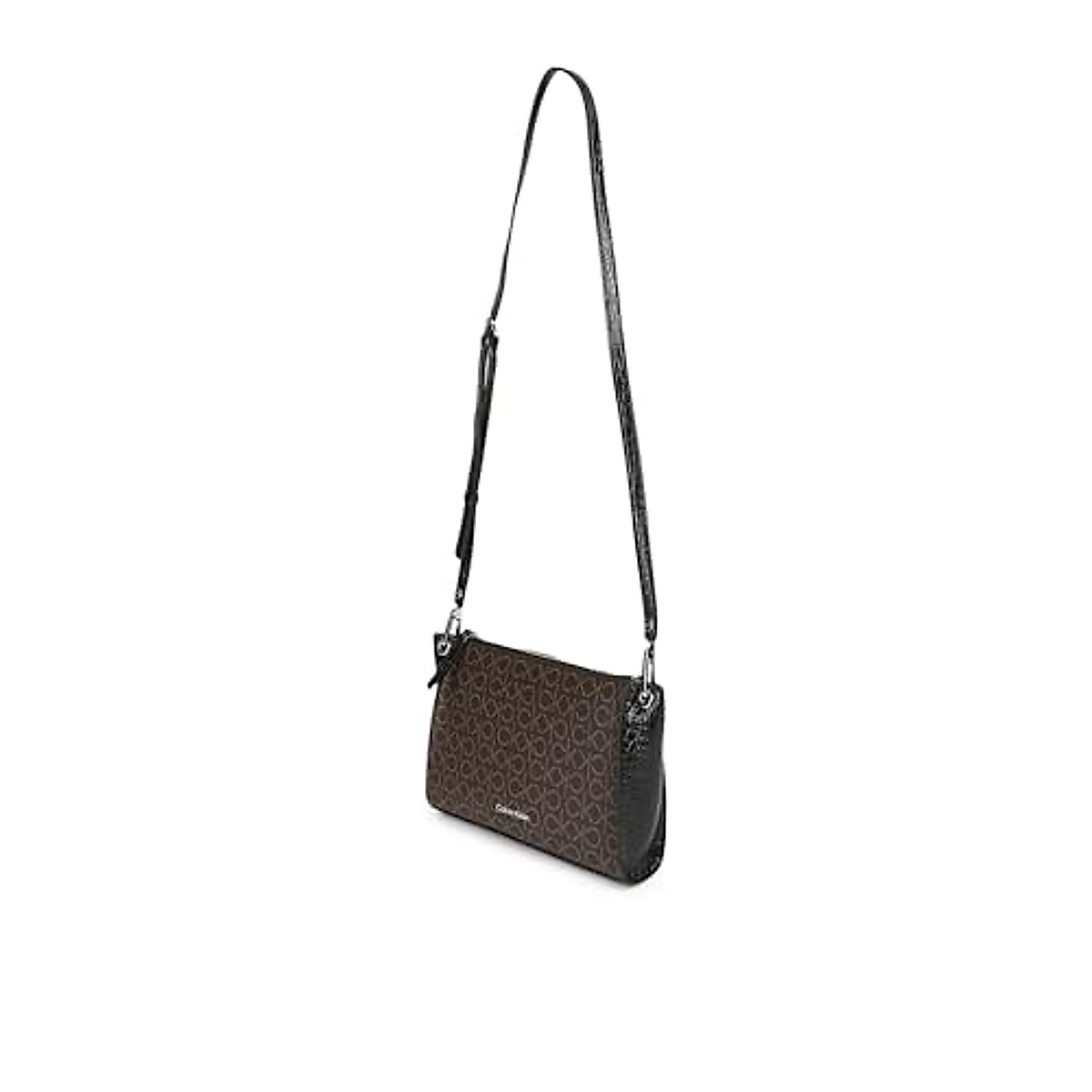 Calvin Klein Reyna Crossbody, Brown/Khaki/Black Logo