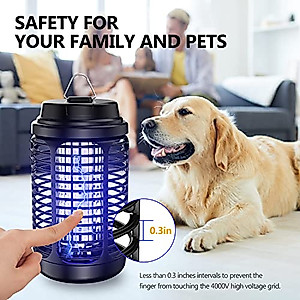 Bug Zapper Outdoor, Mosquito Zapper with Dusk to Dawn Light Sensor, 18W Electric Fly Zapper, Waterproof Mosquito Killer, Mosquito Repellent Outdoor, Fly Trap for Home, Garden, Outdoor Mosquito Control