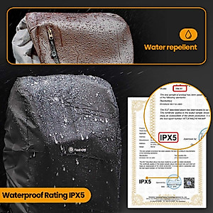 TARION Camera Backpack Waterproof Camera Bag Waterproof Certified IPX5 Large Capacity Side Access with 15.6 Inch Laptop Compartment Rain Cover for Women Men Photographer Lens Tripod Tablets