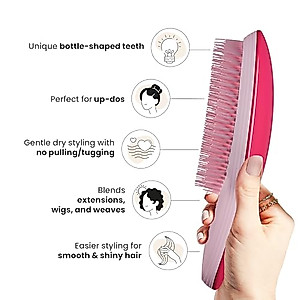 Tangle Teezer Ultimate Finisher Hairbrush, Smooths Strands, Adds Volume & Shine, for All Hair Types, Pink