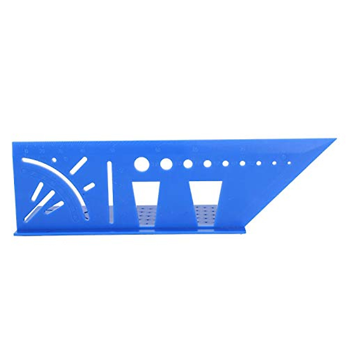 Agatige 2PCS Saddle T Square Ruler, Saddle Layout Square Gauge Plastic 45/90 Degree Angle T Ruler 3D Mitre Angle Protractors Woodworking Measuring Tools for Carpenter, Blue