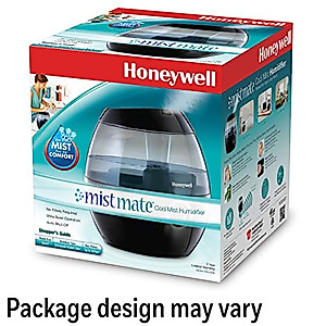 Honeywell HUL520B Mistmate Cool Mist Humidifier Black With Easy Fill Tank & Auto Shut-Off, For Small Room, Bedroom, Baby Room, Office