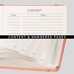 RETTACY Dotted Bullet Grid Journal 2 Pack - Dot Grid Hard Cover Notebook with 320 Pages,120gsm Thick Paper,Smooth PU Leather,Inner Pocket,5.75'' × 8.38'' (Black Pink)