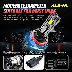 Alla Lighting 16000Lms Brightest HB3 9005 LED Headlights Bulbs, 6000K~6500K Xenon White, Xtreme Super Bright High, Low Beam Conversion Kits Headlamps Replacement