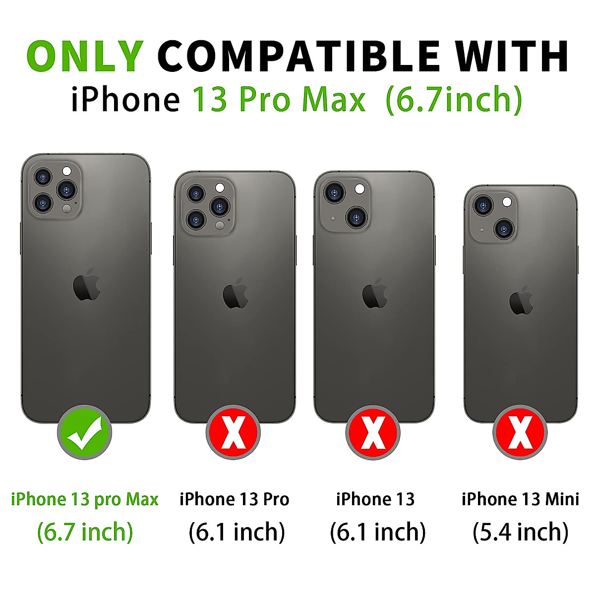 FYY for iPhone 13 Pro Max Case, [Support Magsafe Charging][Genuine Leather] Wallet Phone Case with Card Holder Protective Shockproof Cover for iPhone 13 Pro Max 5G 6.7" Black&Brown