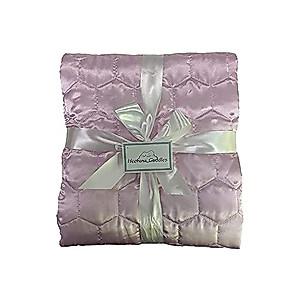 Heavens Cuddles Quilted Satin Baby Blanket 48"x36" (Pink)