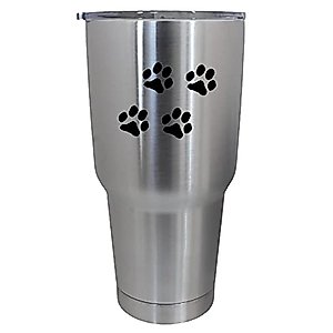 Epic Designs Cups drinkware tumbler sticker - Paw prints dog animal lover pets - cool sticker decal