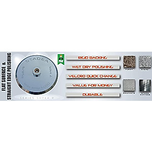 Stadea ABP105Q 7" Hook and Loop Backing Pad With Rigid Aluminium Backing, 5/8" 11 Brass Arbor