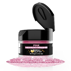 Brew Glitter - Pink (4g 1x Shaker Jar) | Edible Glitter For Drinks, Beer and Cocktail Beverages by Bakell