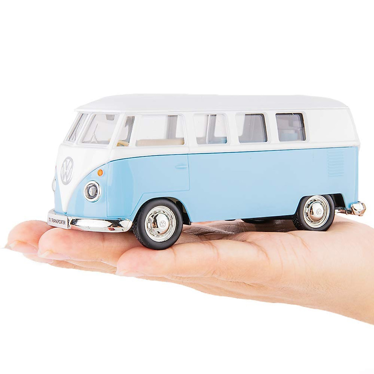 TGRCM-CZ 1/36 Scale Bus Casting Car Model, Zinc Alloy Toy Car for Kids, Pull Back Vehicles Toy Truck for Toddlers Kids Boys Girls Gift (Blue)