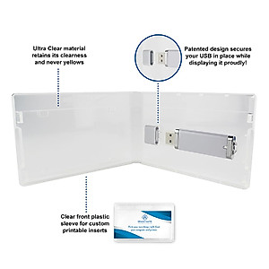 Mini Flash Pac® USB Flash Drive Case Super Clear - 25 Pack