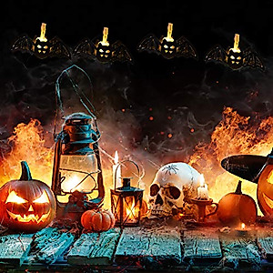 BTSEURY 2 Meter Halloween Bat Light Decorations Bat Shaped Led Light Halloween Decorations Led Lights Halloween Garden Lighting Halloween Lights Outdoor Hanging for Home Indoor Outdoor