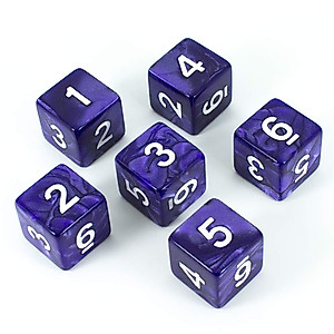 Paladin Roleplaying Purple D6 Dice Set - Pearl Effect - Set of 6