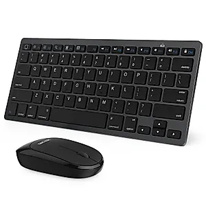 OMOTON Bluetooth Keyboard and Mouse Combo, Wireless Keyboard Mouse for iPad Pro 13,11(2024)/12.9, iPad 10th/9th/8th/7th Gen, iPad Air 6/5/4, and Bluetooth Enabled Devices (Black)
