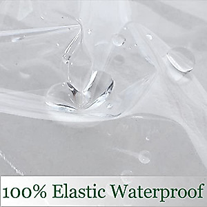 Obstal Clear Plastic Tablecloth 54 x 78 Inch, 100% Waterproof Oil-Proof Spill-Proof Vinyl PVC Table Cloth, Wipeable Rectangle Tablecloth Protector for Dining Table, Outdoor and Indoor Uses, Clear